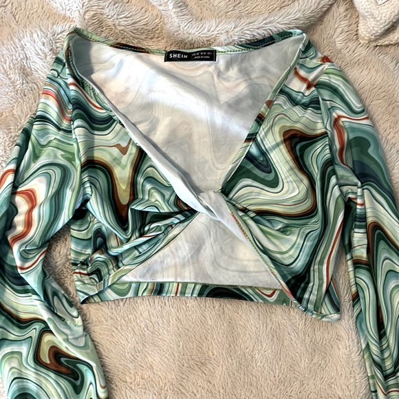 SHEIN | Tops | Groovy Crop Cross Top | Poshmark